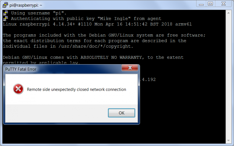 Putty Ssh Client Eliminate Modal Fatal Error Pop Up Confidant Mail